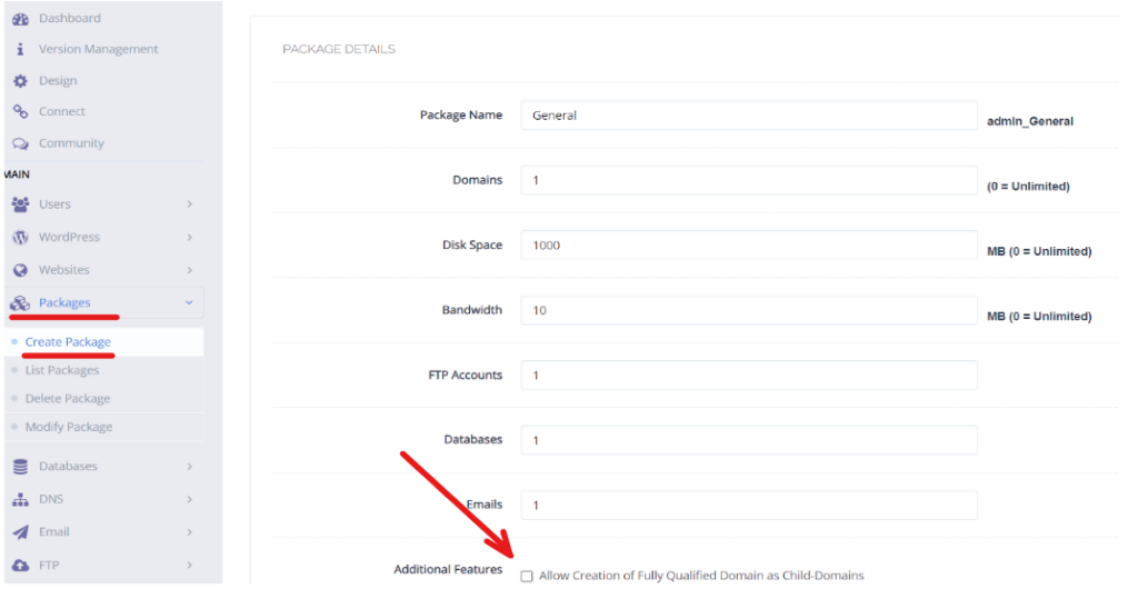 Packages in CyberPanel - Knowledge Base