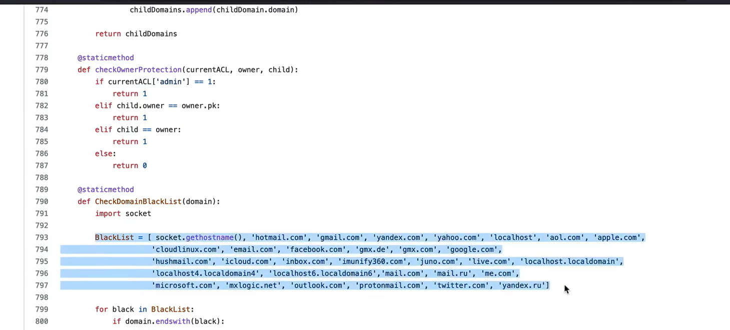 Error message: Blacklisted domain - Knowledge Base