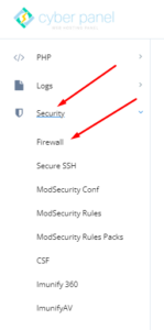 CyberPanel Firewall - Knowledge Base