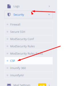 CSF CyberPanel - Knowledge Base