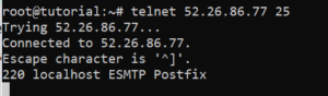 Test SMTP Connection Using A Manual Telnet Session