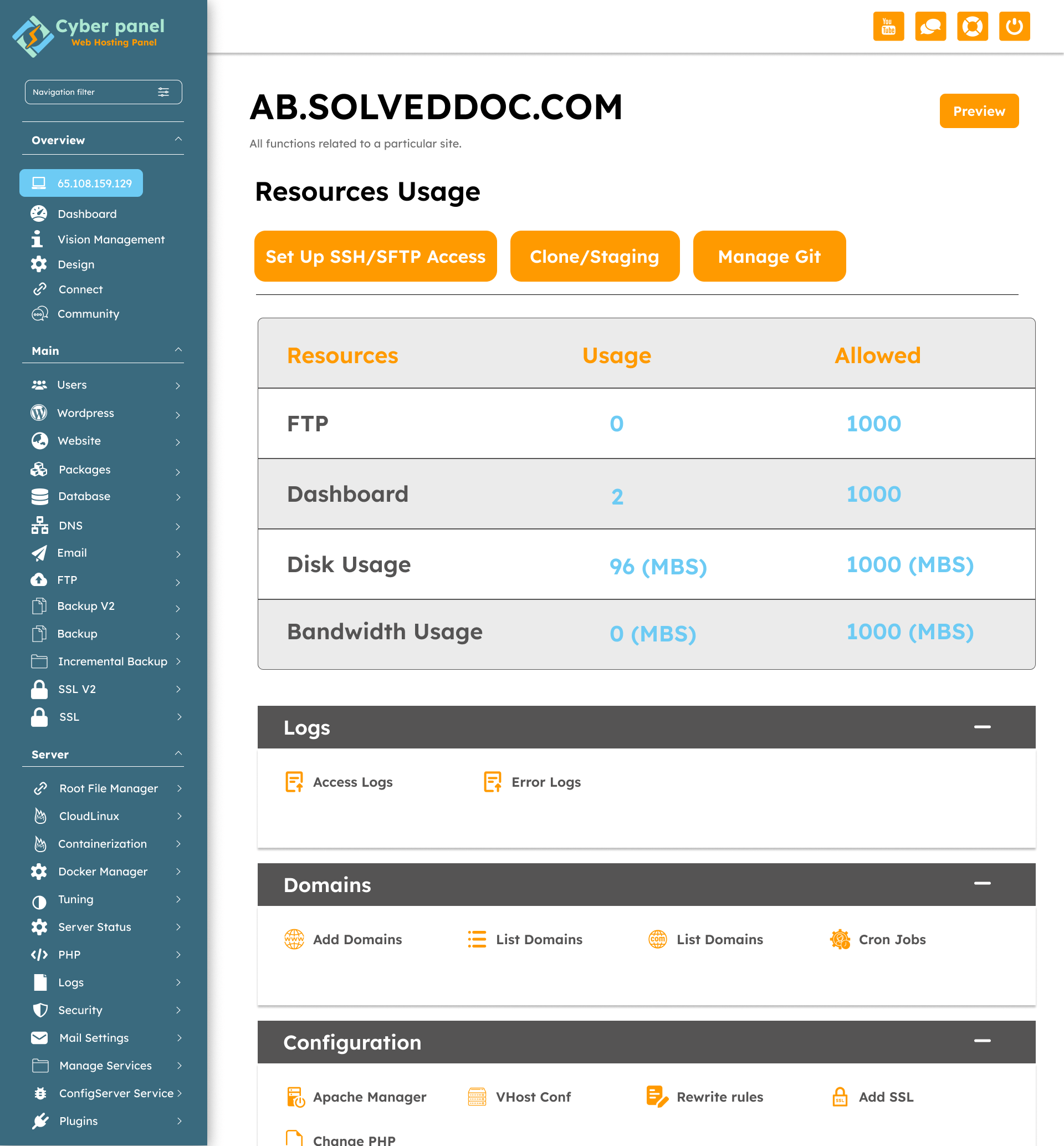 Features - CyberPanel