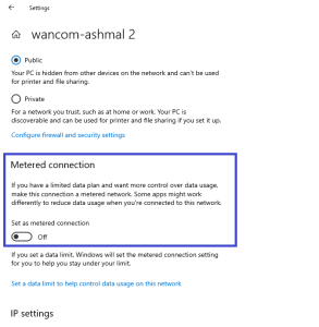 Metered Connection: Understanding Usage Limits